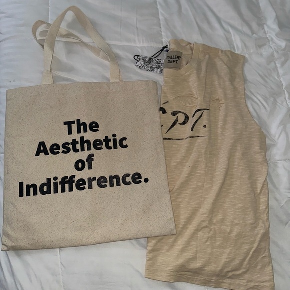 Gallery Dept | Shirts | Gallery Dept Beige Tote And Tank Set | Poshmark